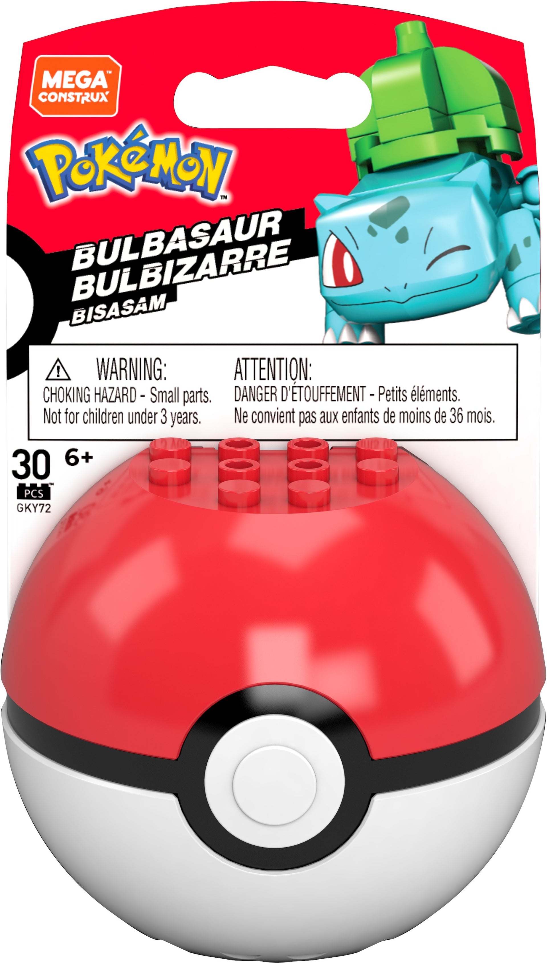 Mega Construx Pokemon Buildable Bulbasaur Figure & Poke Ball